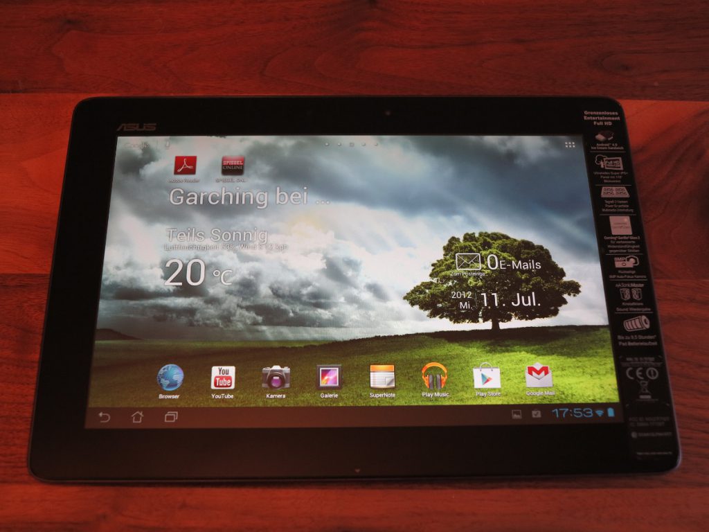 Test Asus Transformer Infinity TF700T Tablet - Blog Your Earth ...
