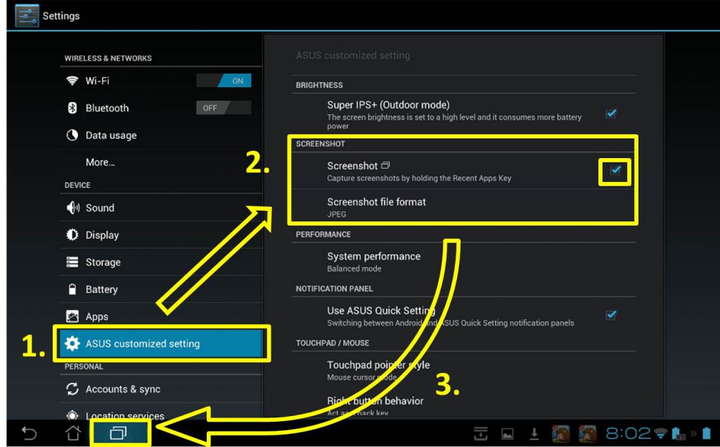 Asus Transformer Infinity TF700T - Screenshot function - BlogYourEarth