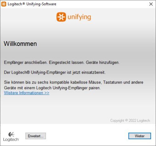 Kopplung eines neuen Logitech Unifying Empfängers mit einer Tastatur ...