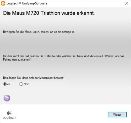 Kopplung eines neuen Logitech Unifying Empfängers mit einer Tastatur ...
